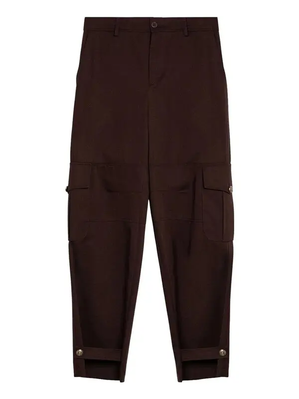 Moschino Wide Cargo Trousers - Brown