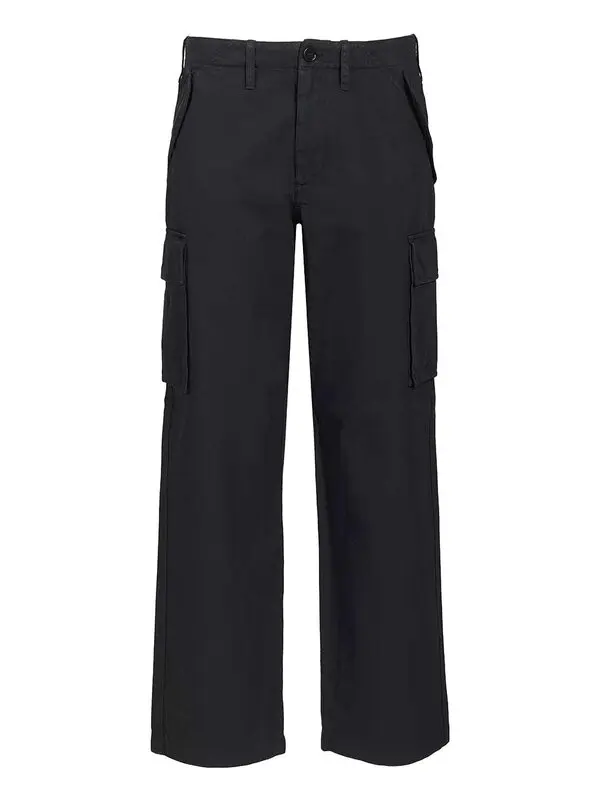 Burberry Cotton Twill Cargo Trousers - Blue