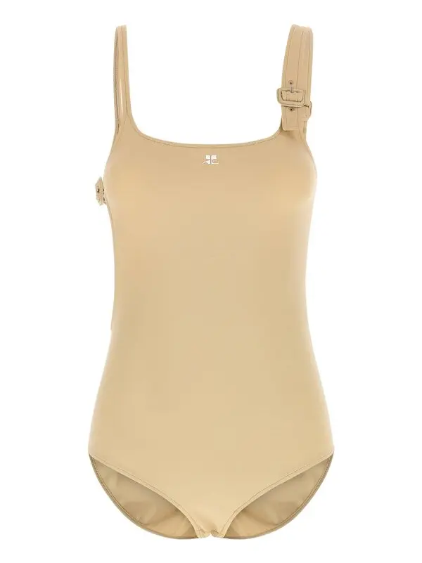 COURREGES Cut-out Bodysuit - Cream