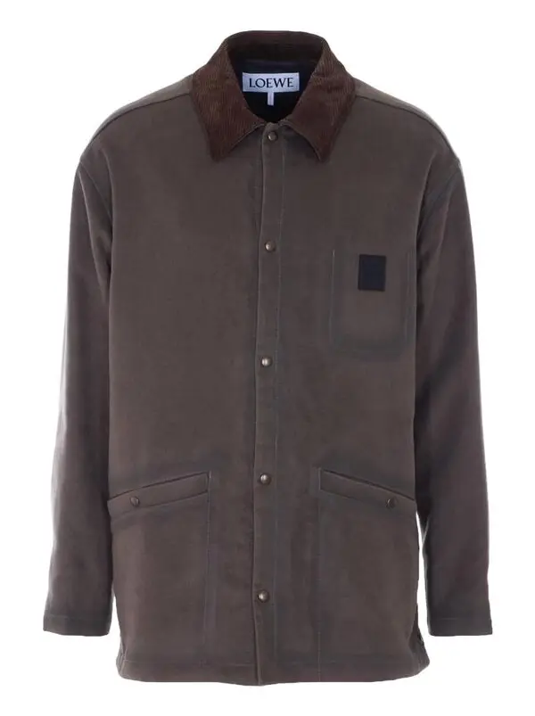 Loewe Anagram Patch Logo Overshirt - Brown