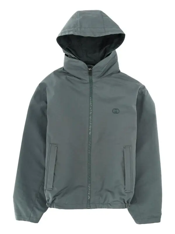Gucci Cotton Hooded Jacket With Logo - Green