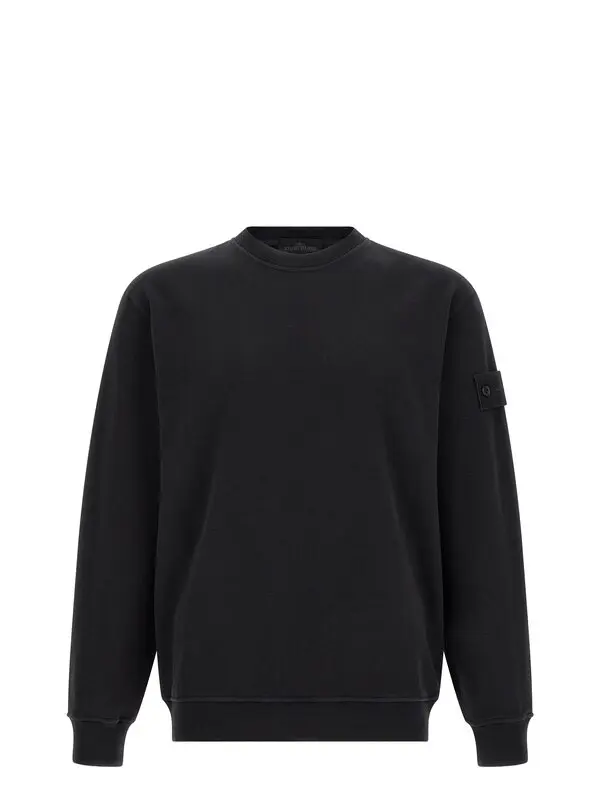 Stone Island Badge Ghost' Sweatshirt - Black