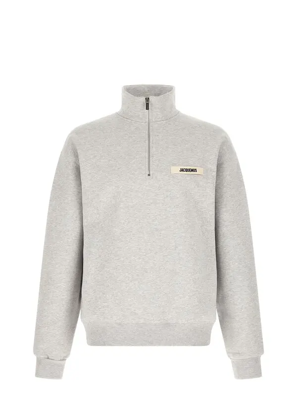 Jacquemus Le Camionneur Gros-grain' Sweatshirt - Gray
