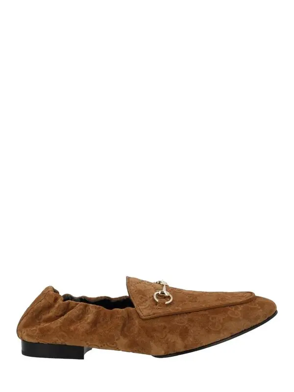 Gucci Gg Loafer With Clamp - Brown