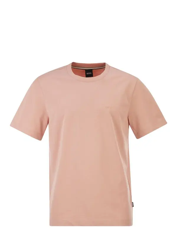 BOSS Cotton Jersey T-shirt With Logo - Pink