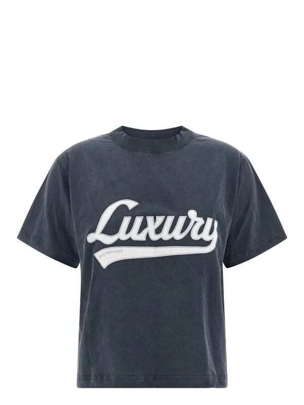 Balenciaga Embroidery T-shirt - Blue