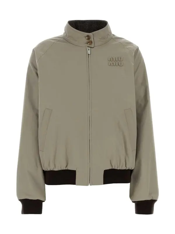 Miu Miu Cotton Blend Reversible Jacket - Gray