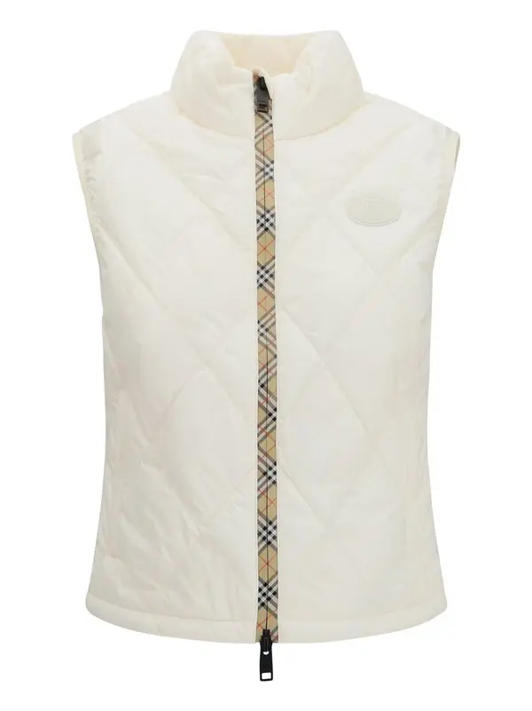 Burberry Cheswick Padded Sleeveless Gilet - White