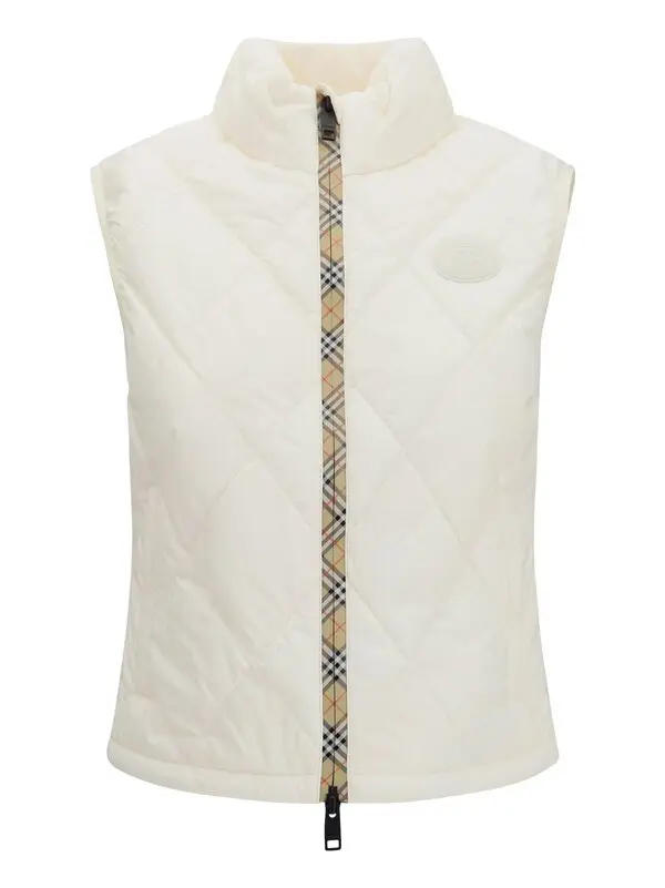 Burberry Cheswick Padded Sleeveless Gilet - White