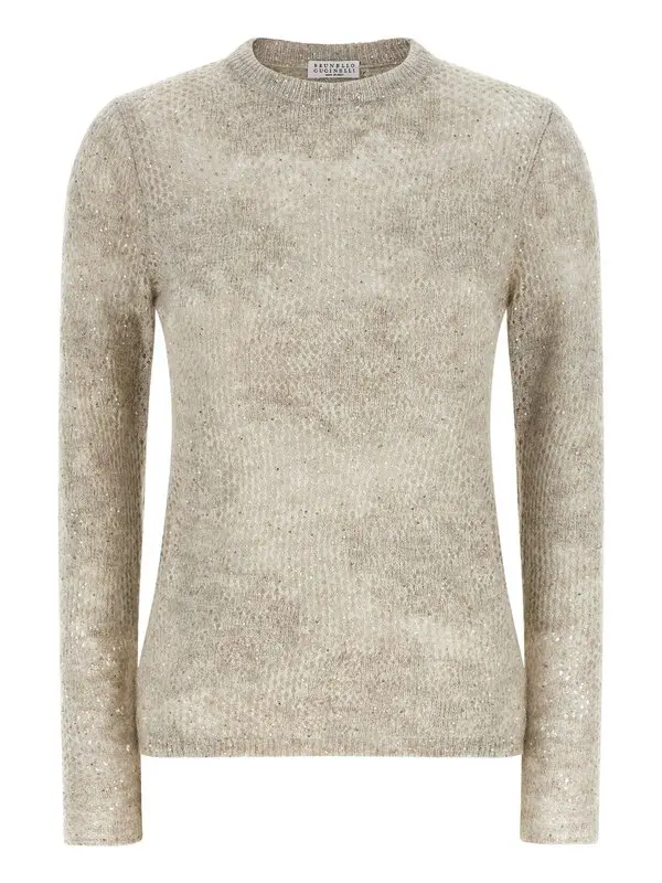 Brunello Cucinelli Lace Sweater - Cream
