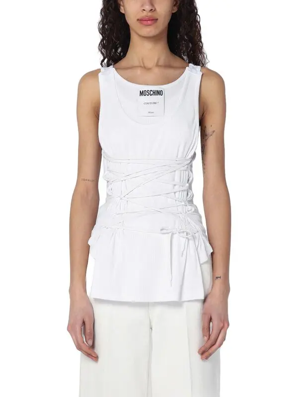 Moschino Viscose Tank Top - White