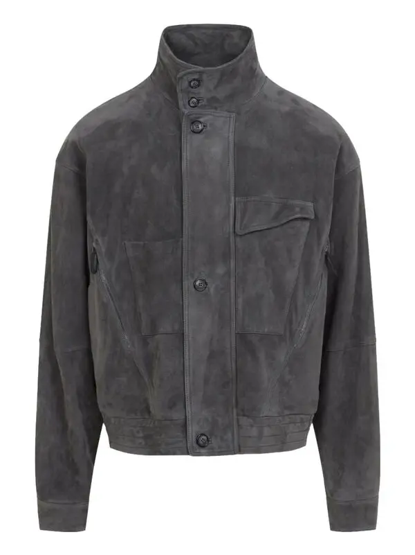 Giorgio Armani Suede Leather Jacket - Multicolor