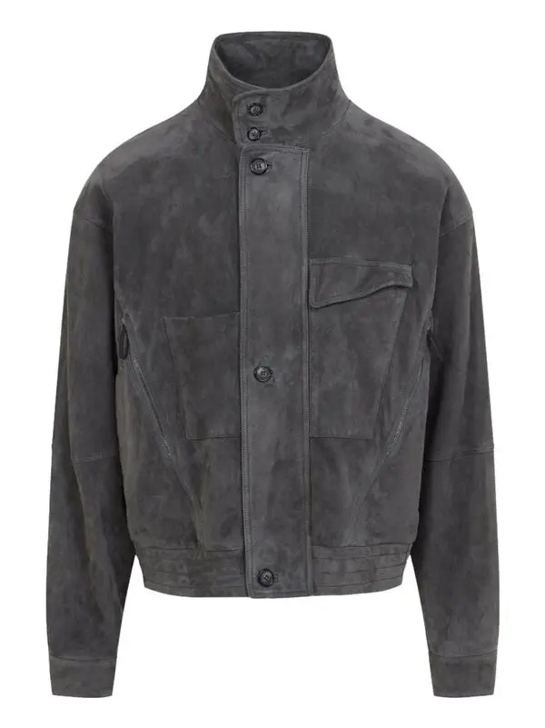 Giorgio Armani Suede Leather Jacket - Multicolor