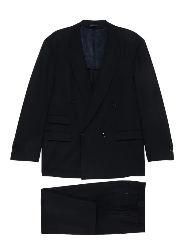 Giorgio Armani Wool Double-breasted Suit - Multicolor