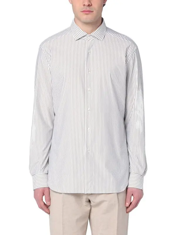 XACUS White/beige Cotton Shirt - Cream