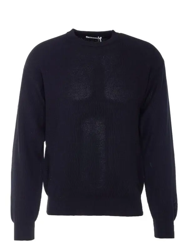Auralee Flat Yarn Pullover Sweater - Black