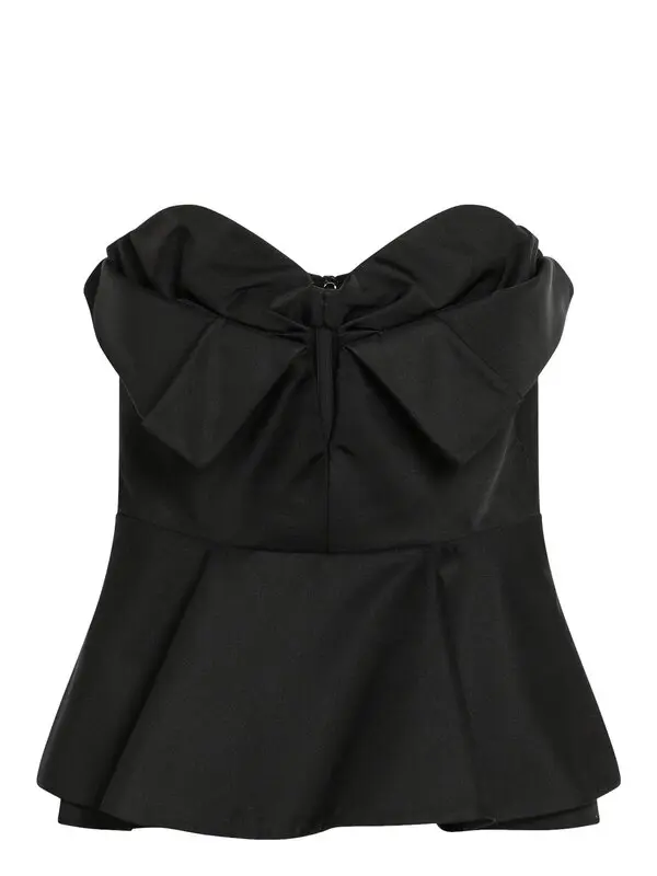 Alexander McQueen Silk Blend Corset Top - Black