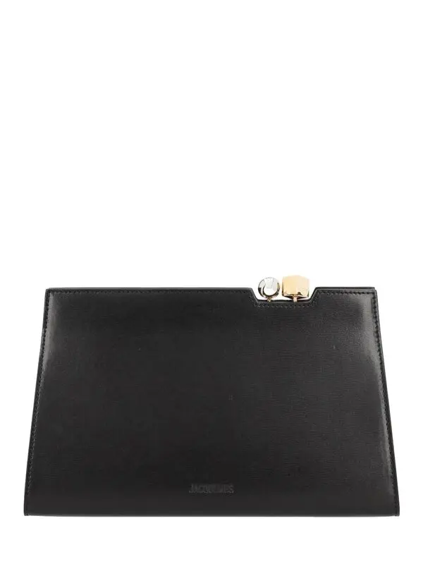 Jacquemus Borsa Le Salon Leather Shoulder Bag - Black