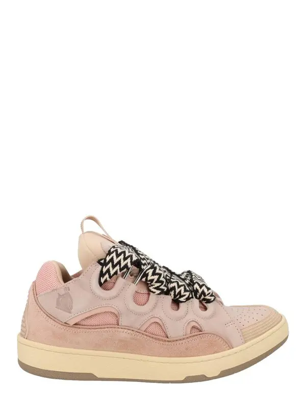 LANVIN Leather Curb Sneakers - Pink