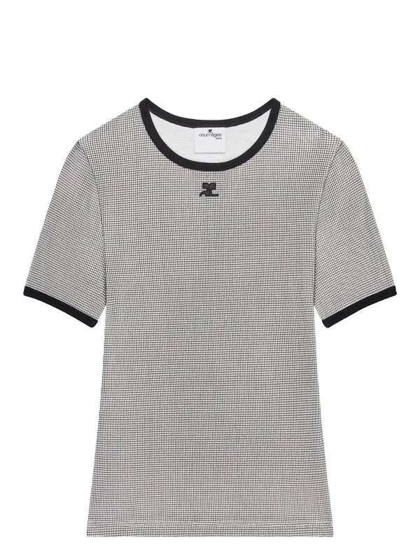COURREGES Signature Contrast T-shirt - Black
