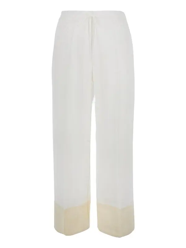 TOTEME Viscose Trousers - White