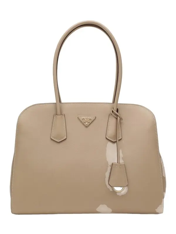 Prada Leather Shopping Bag - Beige