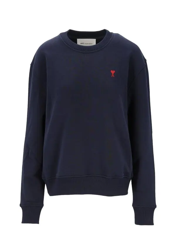 AMI Paris Ribbed Sweatshirt - Black
