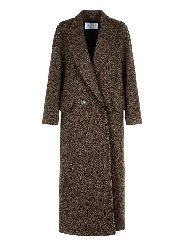 Max Mara Arco 1234' Chocolate Virgin Wool Coat - Brown