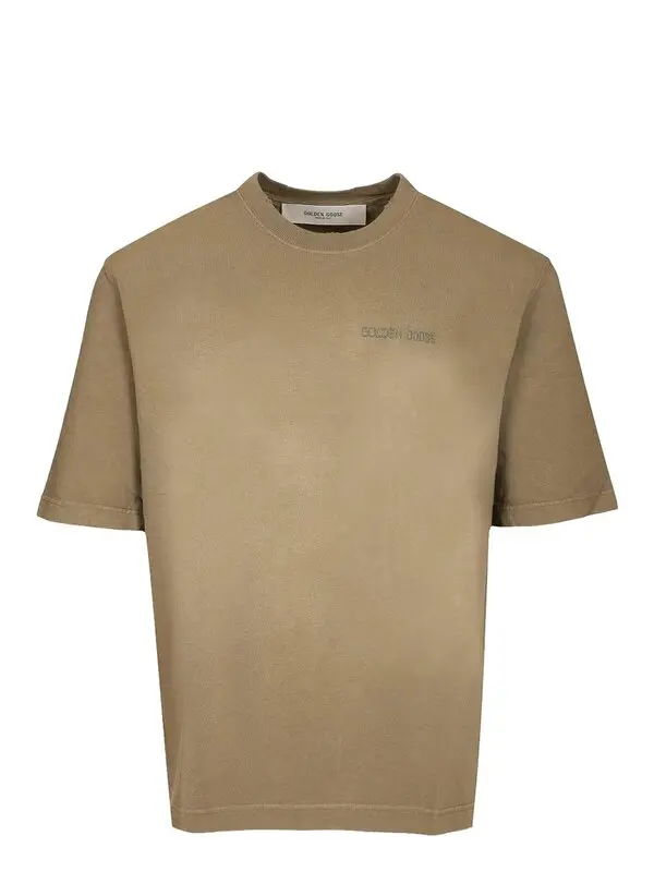 GOLDEN GOOSE Cotton Jersey T-shirt - Brown