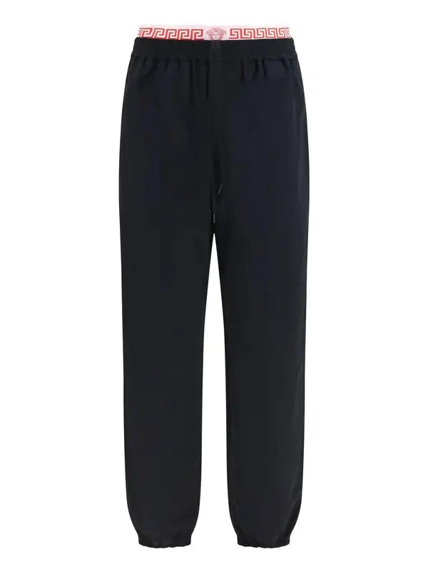 Versace Nylon Jogger Pants - Black