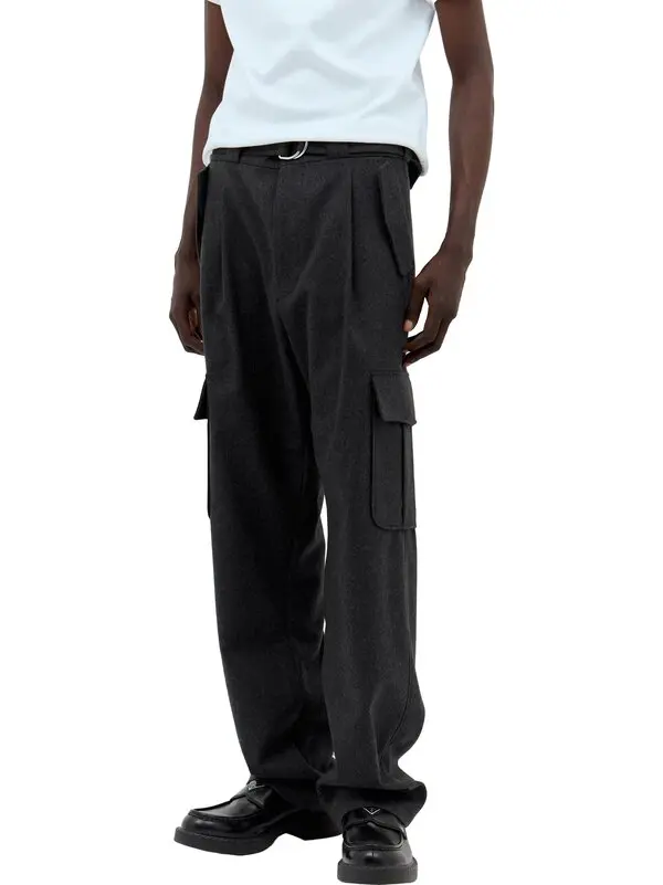 Prada Flannel Cargo Pants - Gray