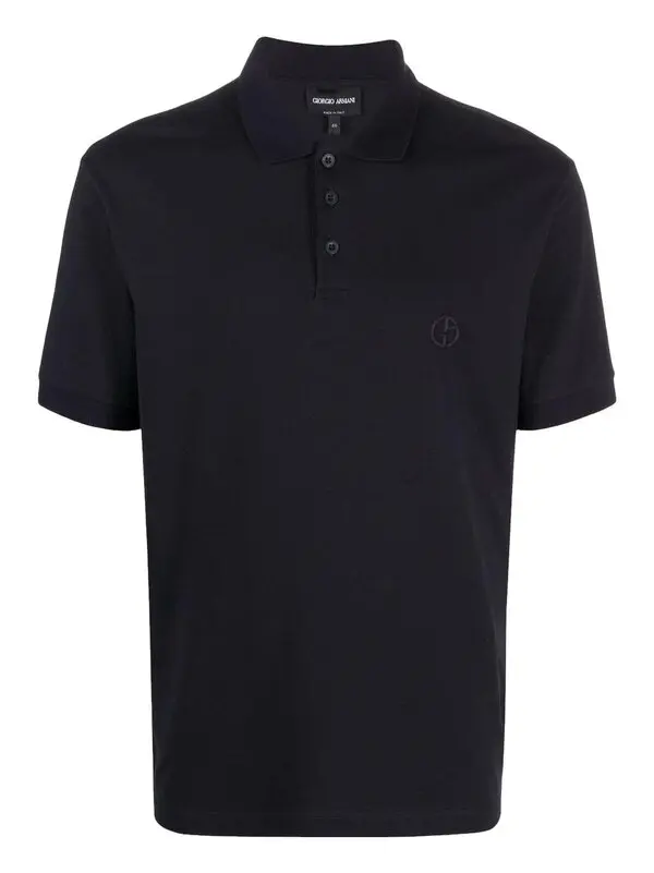 Giorgio Armani Logo Cotton Polo Shirt - Multicolor