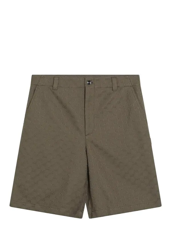 Gucci Gg Fabric Bermuda Shorts - Green