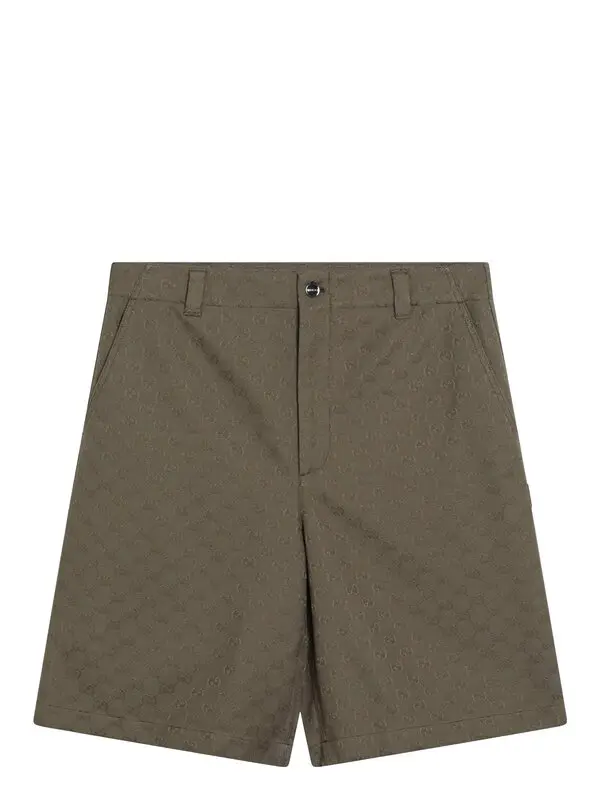 Gucci Gg Fabric Bermuda Shorts - Green