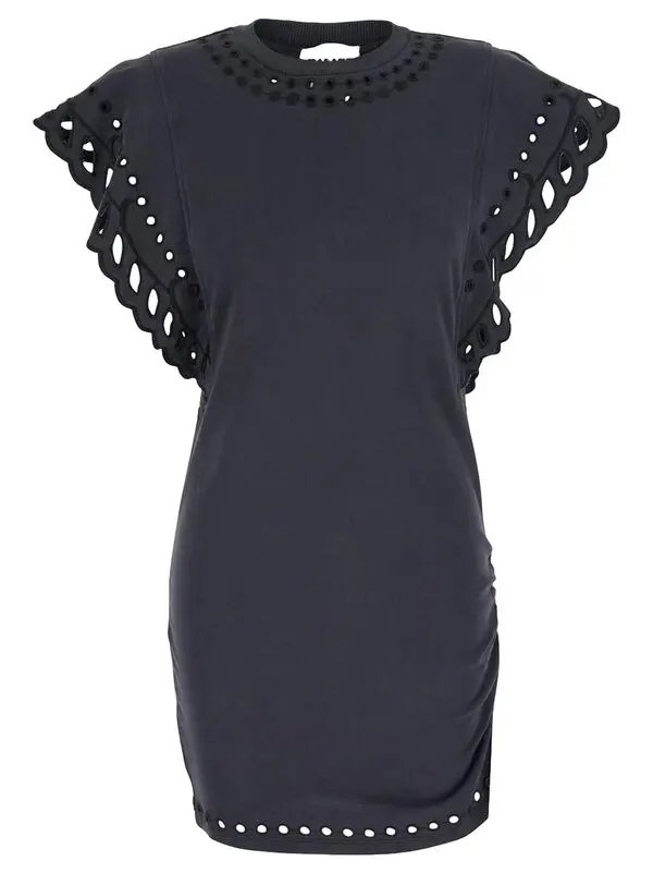 Isabel Marant Étoile Orlane Dress With Sangallo Details - Black