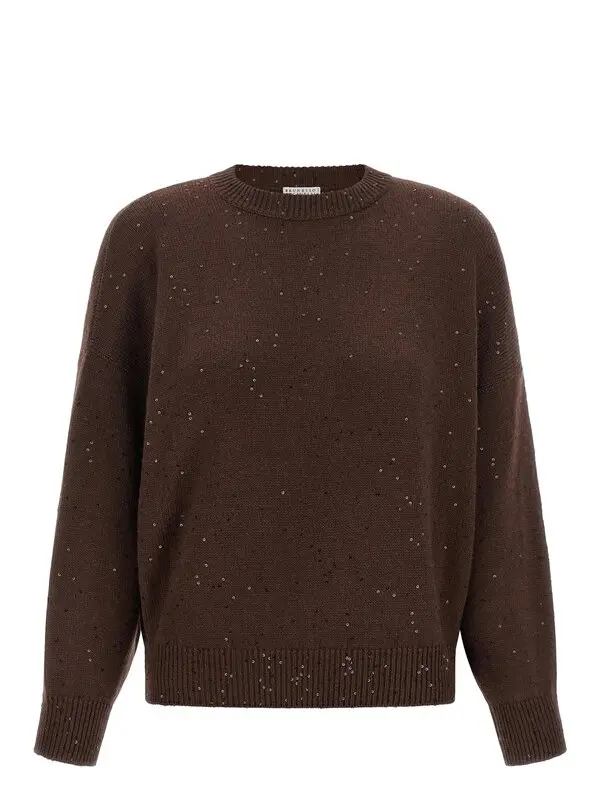 Brunello Cucinelli Diamante' Sweater - Brown