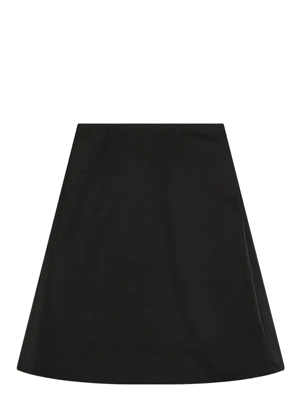 Alexander McQueen Silk Blend Flared Skirt - Black