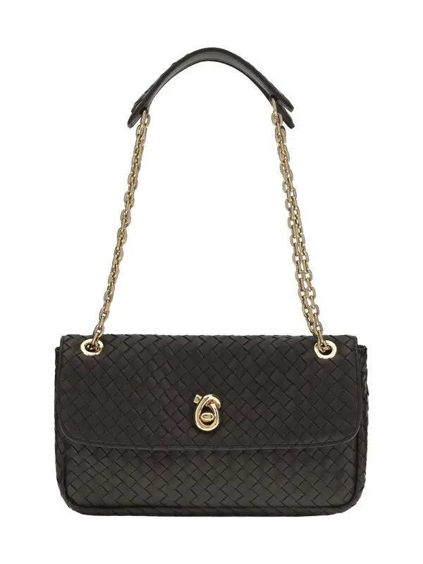 Bottega Veneta Intrecciato Shoulder Bag - Brown