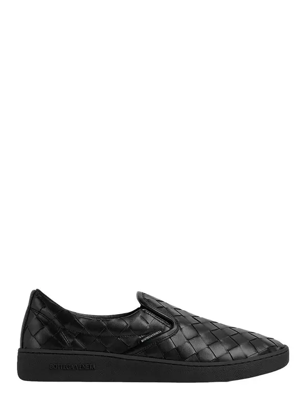 Bottega Veneta Sawyer Intrecciato Slip On Sneakers - Black
