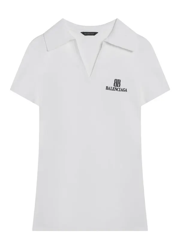 Balenciaga Short-sleeve Nano Bb Tank Top - White