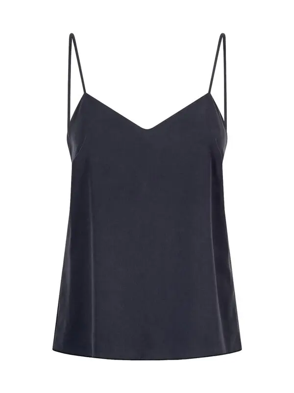 Max Mara Silk Canvas Top - Blue