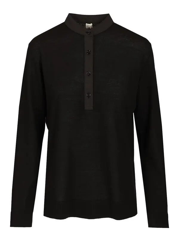 TOTEME Long-sleeved Shirt - Black