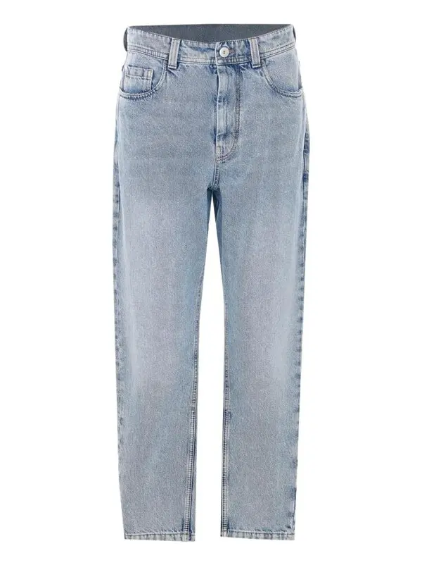 Brunello Cucinelli Baggy Tapered Denim Pants - Blue