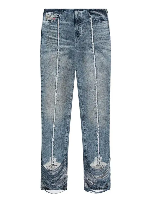 DIESEL® D-ginna Washed Bootcut Jeans - Blue