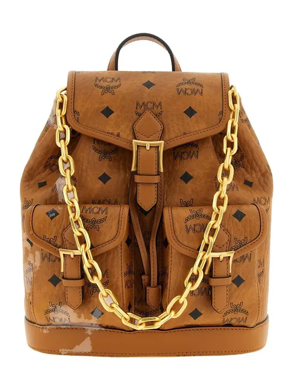 Mcm Aren Mini Backpack - Brown