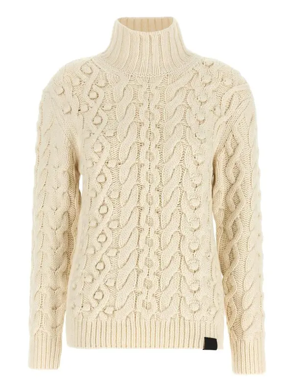 Stella McCartney Bobble Turtleneck Sweater - White