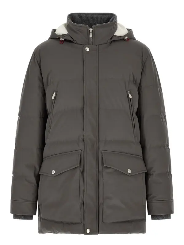 Brunello Cucinelli Quilted Parka - Gray