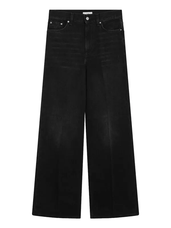 TOTEME Faded Effect Organic Cotton Jeans - Black