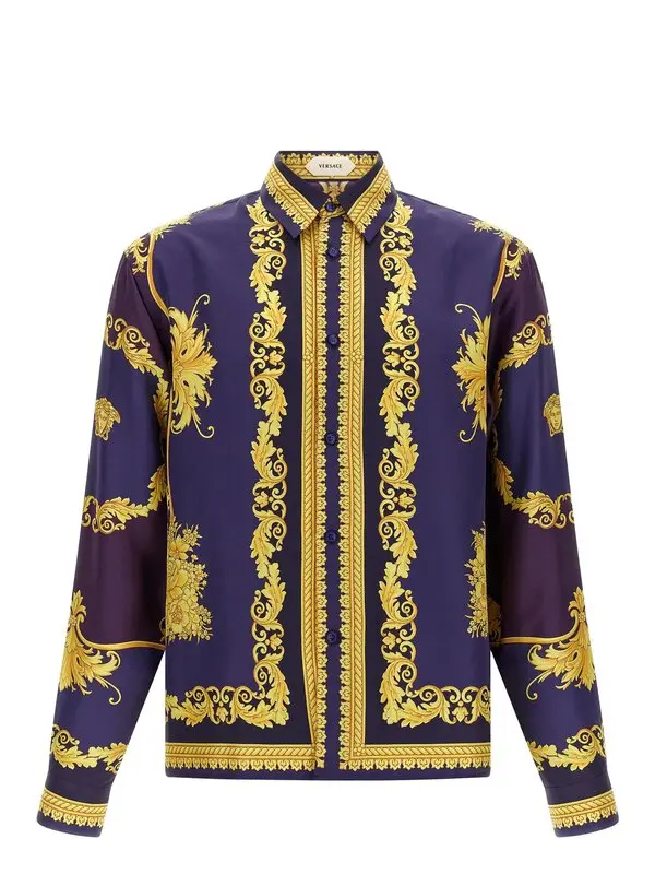 Versace New Barocco' Twill Shirt - Multicolor