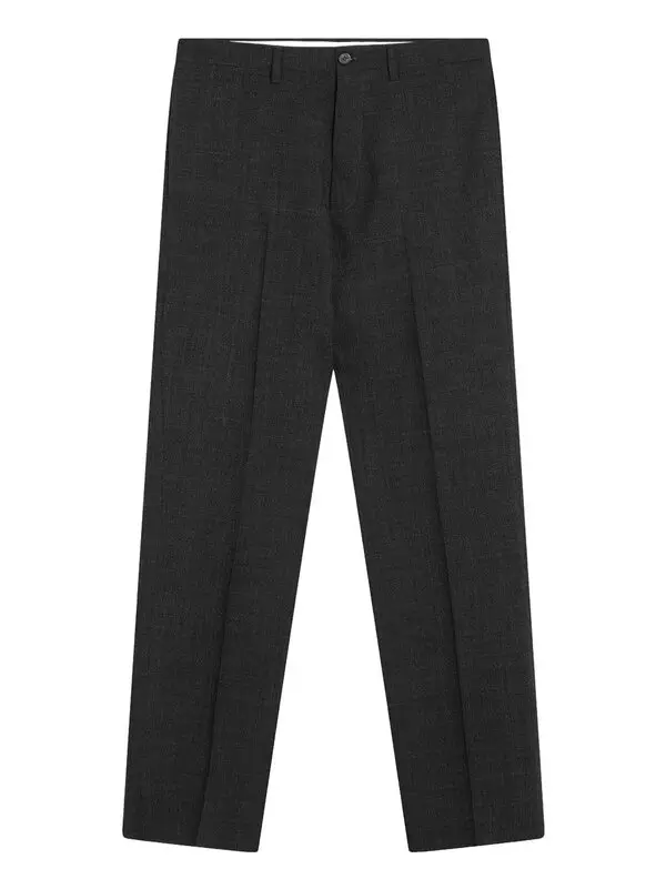 Prada Anthracite Grey Wool Trousers - Gray